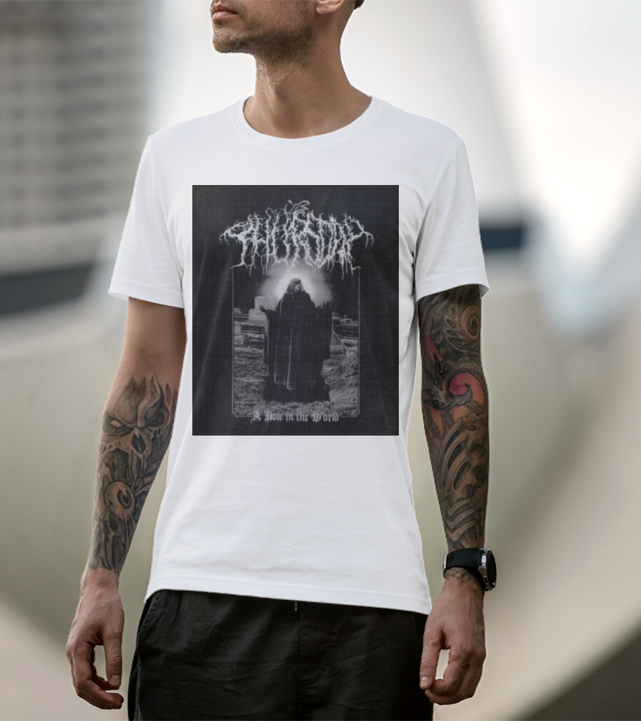 Thursday A Hole In The World Mysterious Cloaked Figure In Cemetery T-Shirt