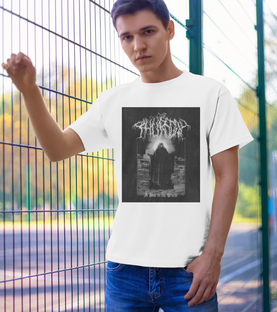 Thursday A Hole In The World Mysterious Cloaked Figure In Cemetery T-Shirt