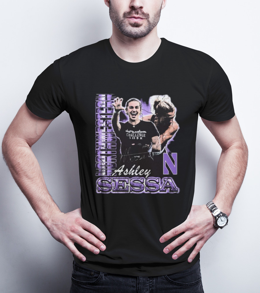 Ashley Sessa Northwestern Challenge 90s Retro Signature N T-Shirt
