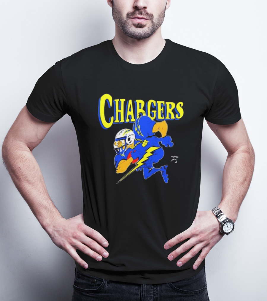 Los Angeles Chargers Crenshaw Skate Club Mascot Football Cartoon Character T-Shirt