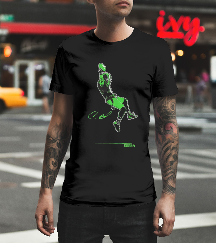 Coby Bryant Legendary Celebration Seattle Seahawks NFLPA Signature NFL Football T-Shirt