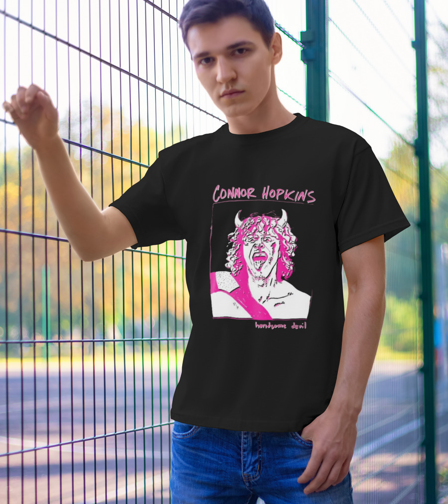 Connor Hopkins Handsome Devil Pink Horned T-Shirt