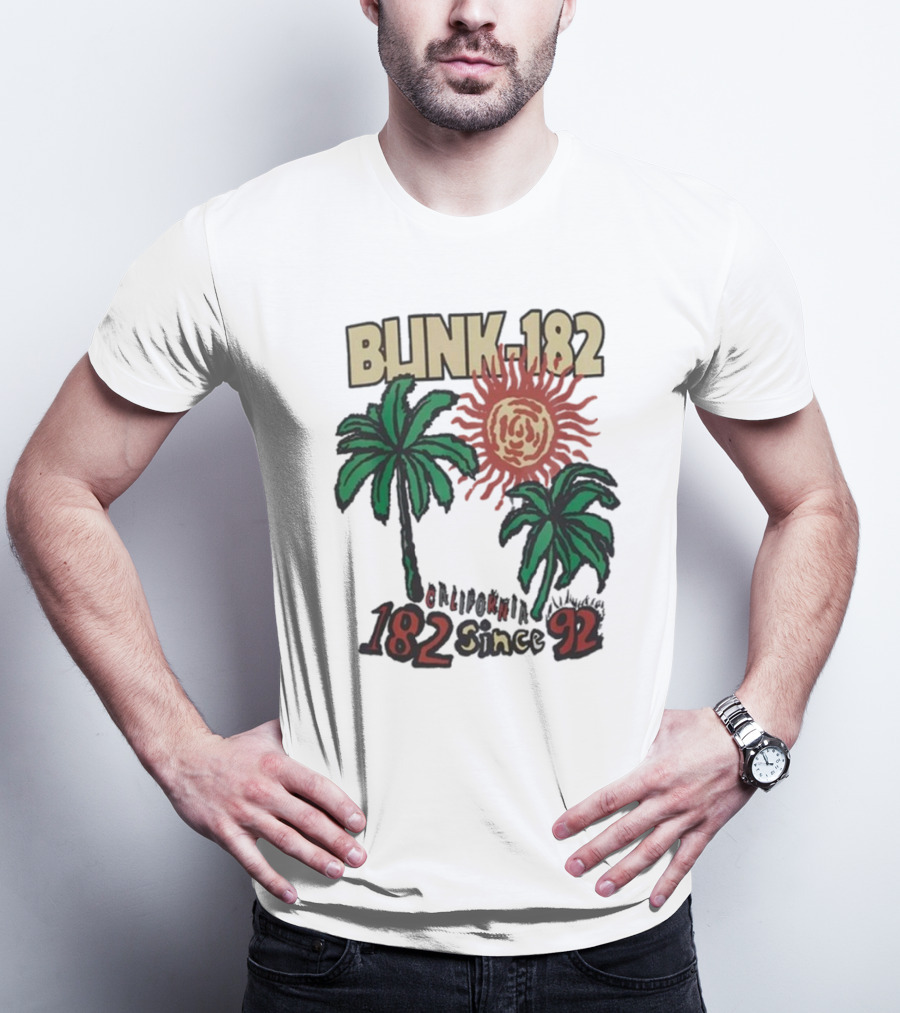 Blink-182 California 182 Since 92 Sun Palm Trees T-Shirt
