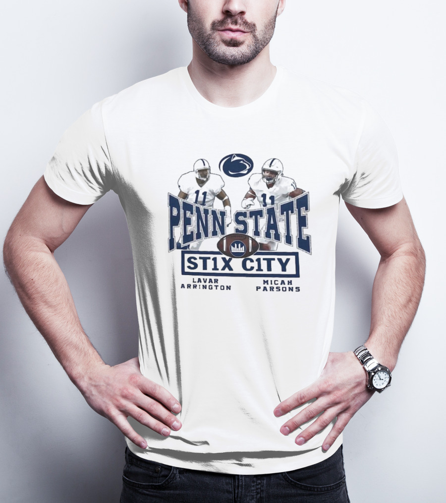 Penn State Nittany Lions ST1X City Lavar Arrington Micah Parsons T-Shirt