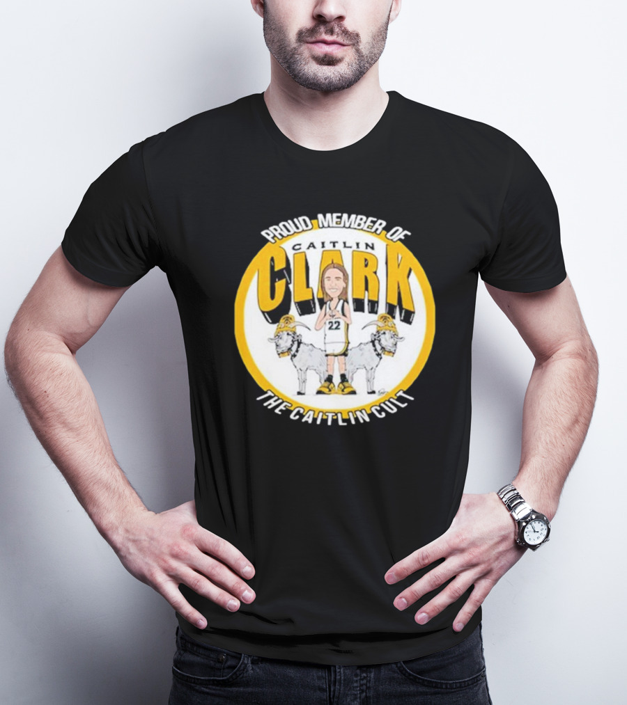 Proud Member Of Caitlin Clark The Caitlin Cult Goat Basketball Circle T-Shirt