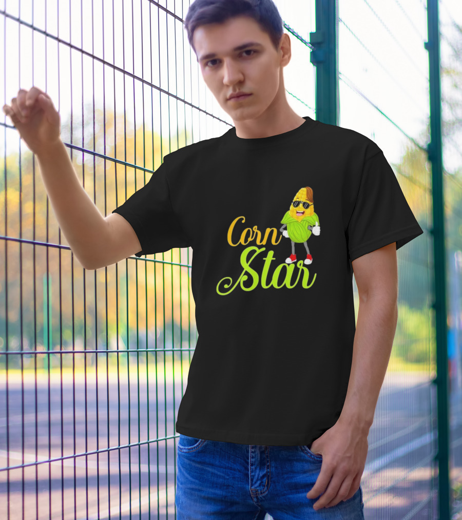 Corn Star Barnyard Harvest Rancher Farming Barn Cattle T-Shirt