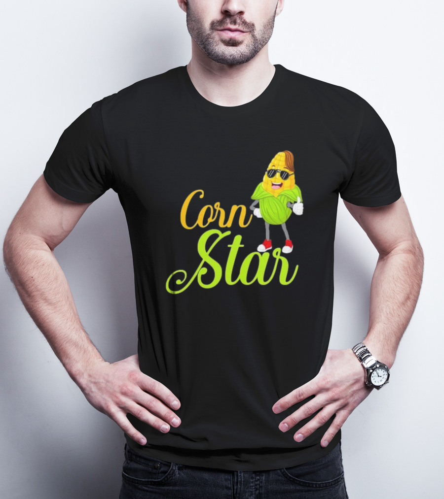 Corn Star Barnyard Harvest Rancher Farming Barn Cattle T-Shirt