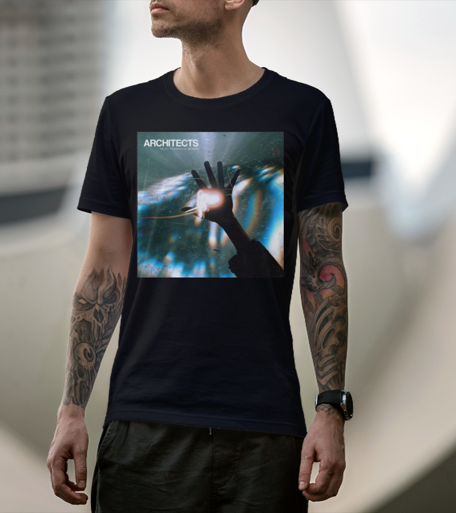 ARCHITECTS The Sky, The Earth And All Between Hand Through Light Rays T-Shirt