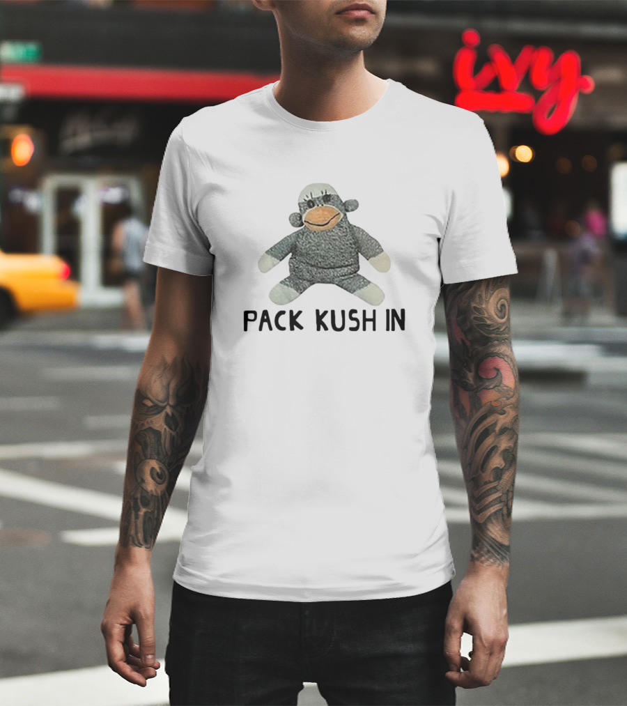 Pack Kush In Sock Monkey Plush Toy T-Shirt