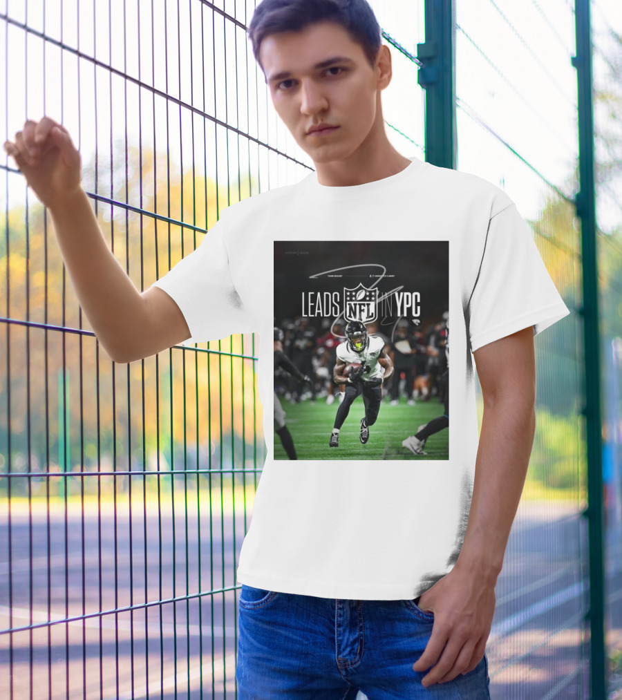 Tank Bigsby Jacksonville Jaguars NFL Leads YPC Signature Football Action T-Shirt