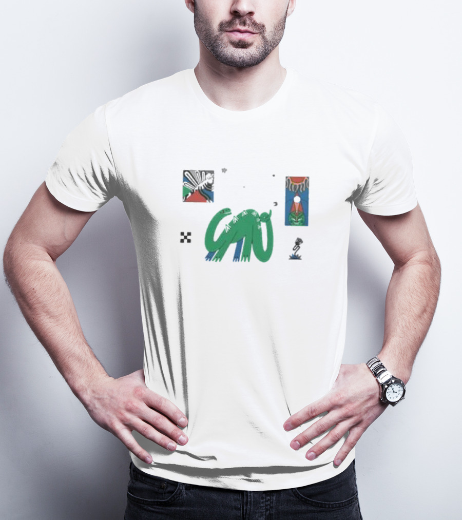 Jurassic Vibes Dinosaur Lava Glow Everpress T-Shirt