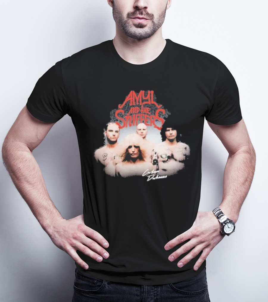 Amyl And The Sniffers Band Comfort To Me Logo Photo T-Shirt