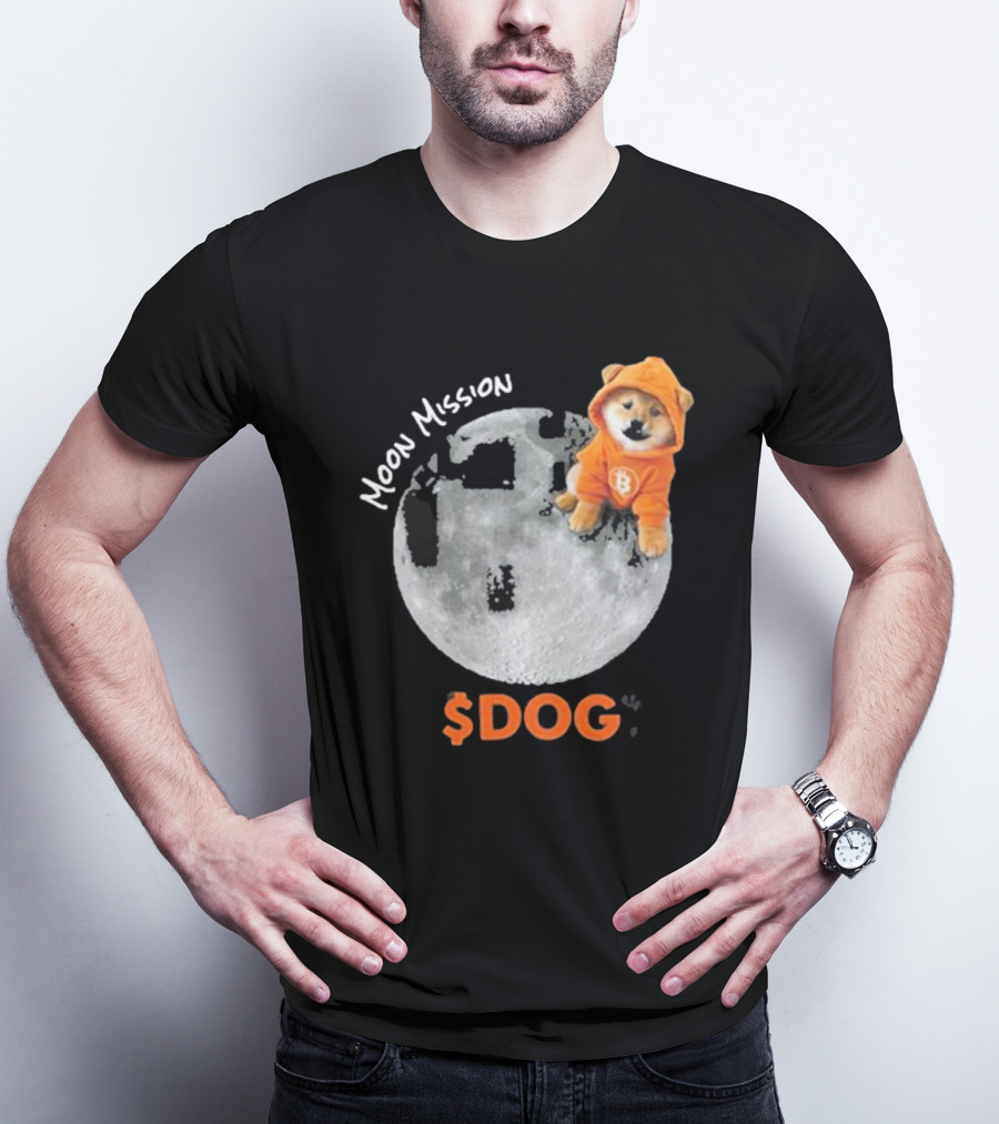 Moon Mission $DOG Dogecoin Bitcoin Shiba Inu T-Shirt