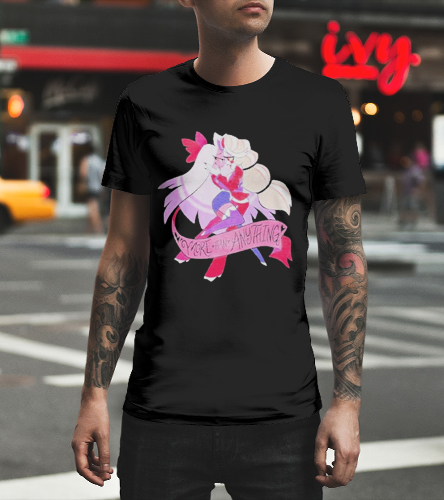 Hazbin Hotel Charlie And Vaggie Embrace More Than Anything T-Shirt