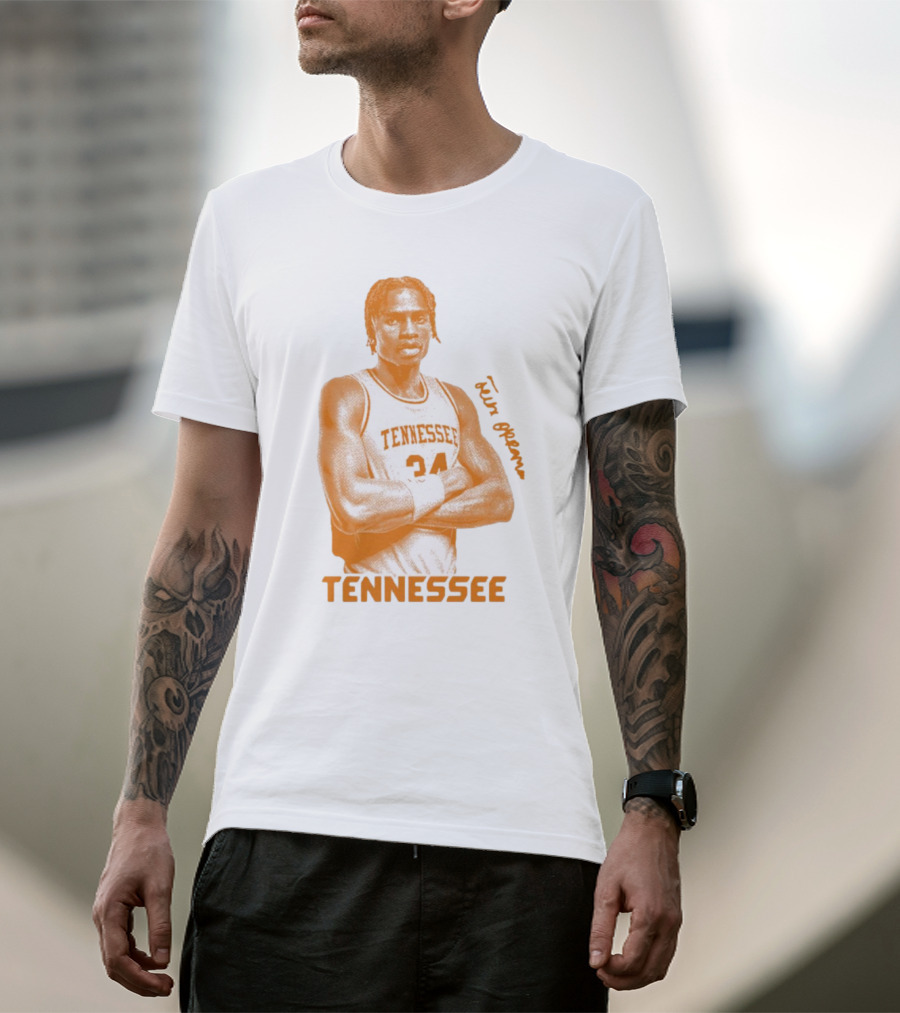 Felix Okpara Tennessee Basketball 34 Signature T-Shirt