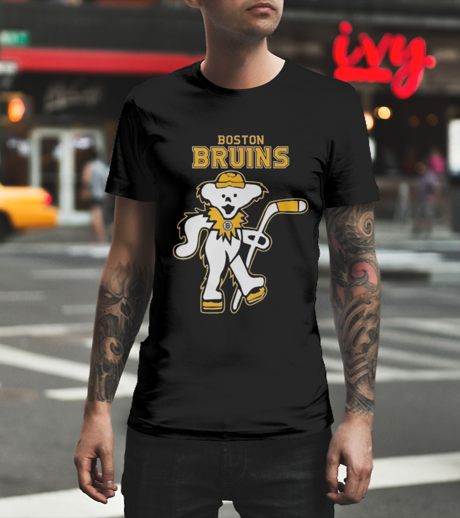 Boston Bruins Grateful Dead Dancing Bear T-Shirt
