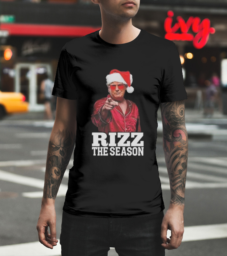 Rizz The Season Santa Christmas Pajama T-Shirt