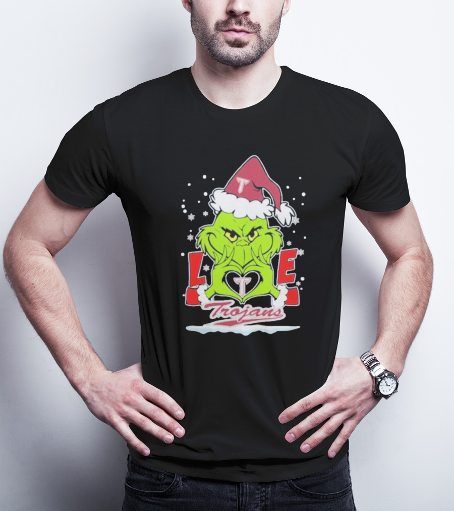 The Grinch Love Troy Trojans Christmas T-Shirt