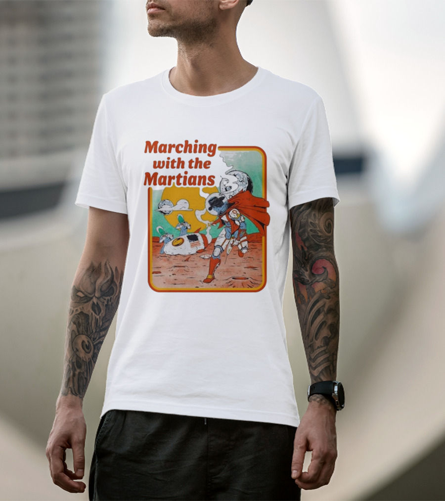Marching With The Martians Dexter And The Moonrocks Retro Sci-Fi Adventure T-Shirt