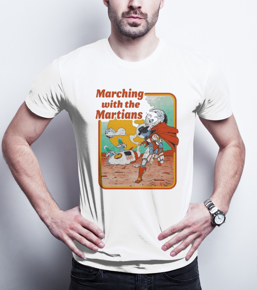 Marching With The Martians Dexter And The Moonrocks Retro Sci-Fi Adventure T-Shirt