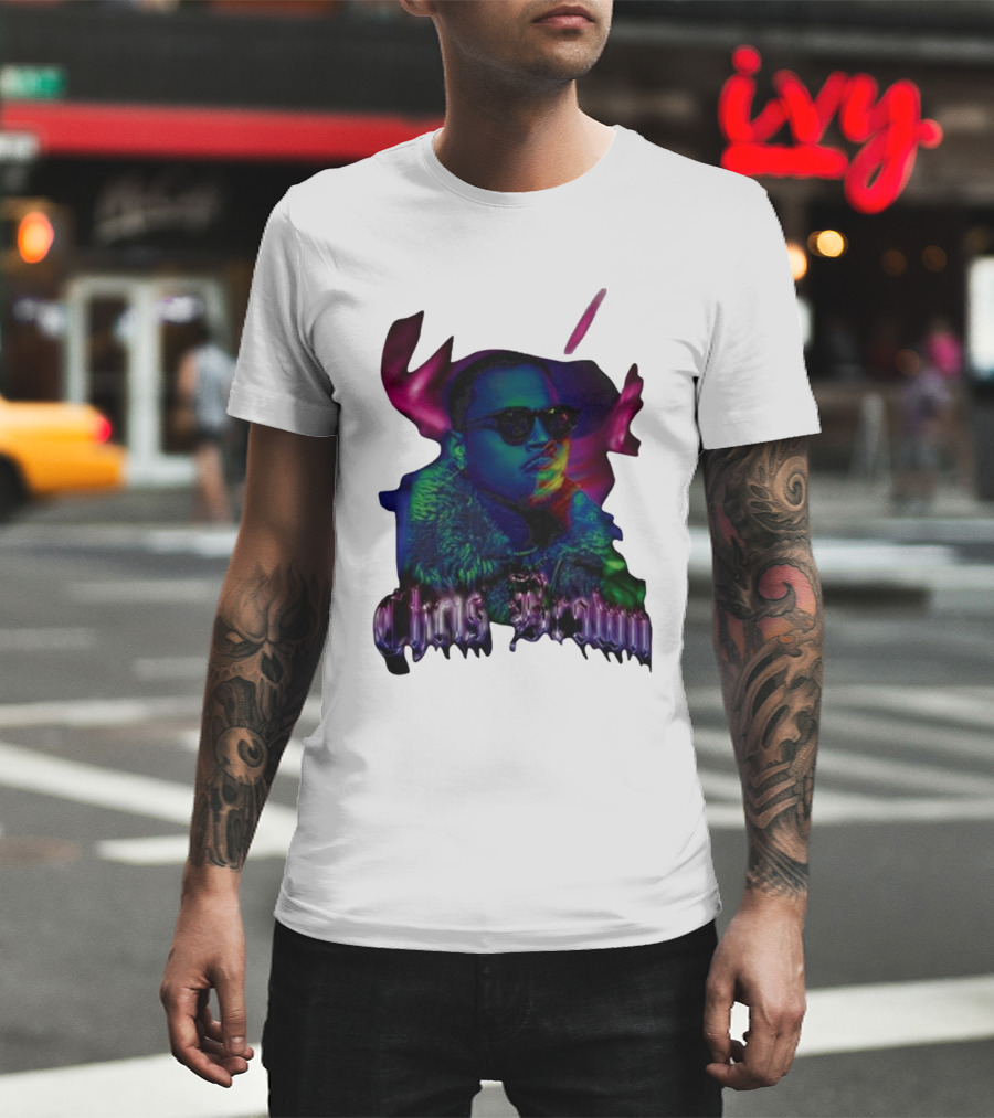 Chris Brown Psychedelic Northern Lights T-Shirt