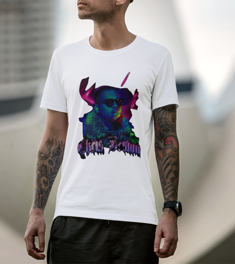 Chris Brown Psychedelic Northern Lights T-Shirt