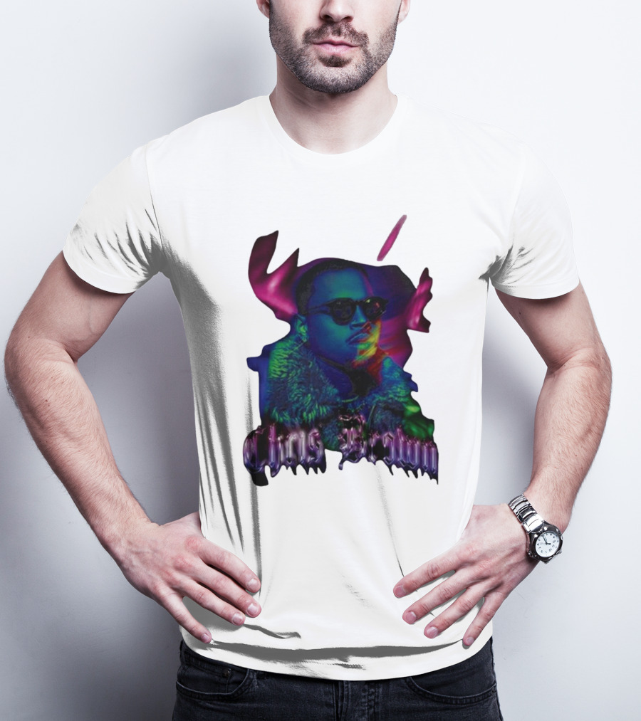 Chris Brown Psychedelic Northern Lights T-Shirt