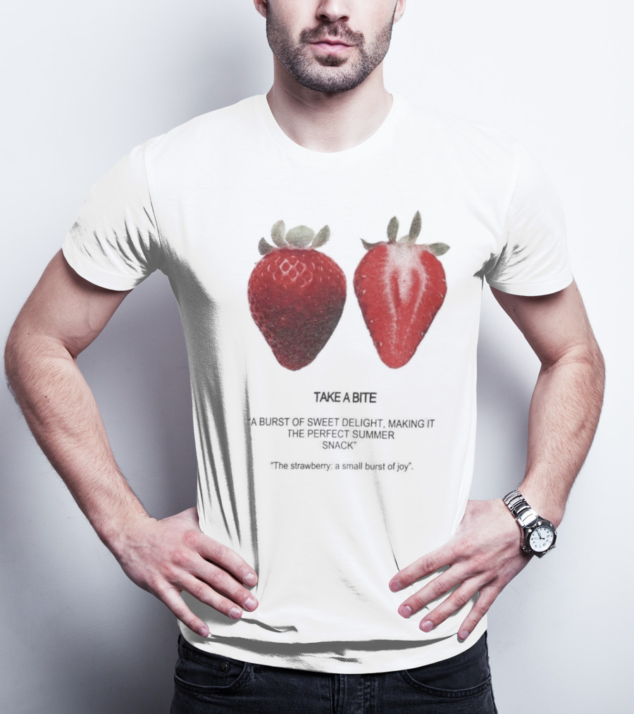 Take A Bite A Burst Of Sweet Delight The Perfect Summer Snack Strawberry T-Shirt