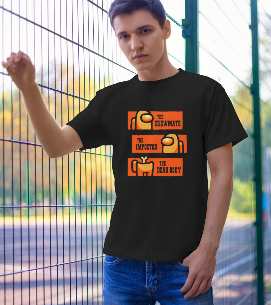 The Crewmate The Impostor The Dead Body Among Us Wester T-Shirt