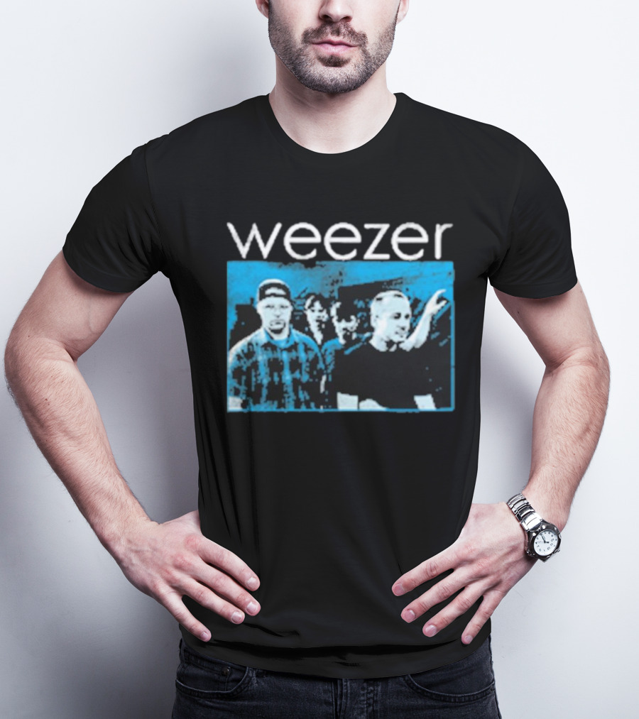Weezer Band Blue Album Photo T-Shirt
