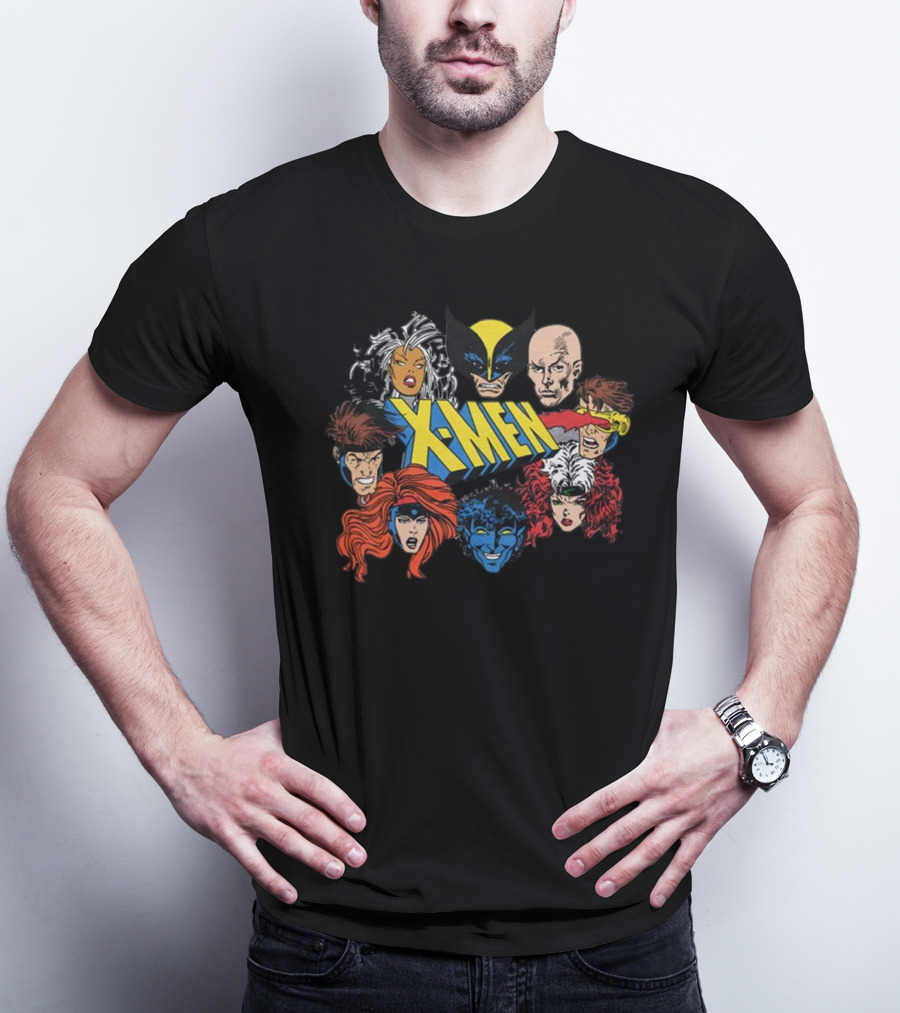 X-Men Marvel Comics Wolverine Storm Charles Xavier Cyclops Nightcrawler Rogue Jean Grey Gambit T-Shirt