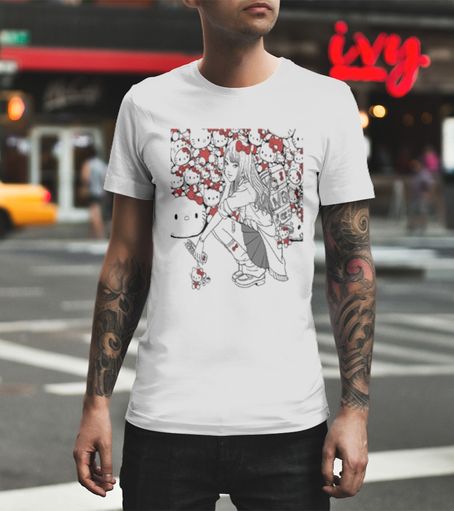 Tomie X Hello Kitty Collaboration Visual Merchandise T-Shirt