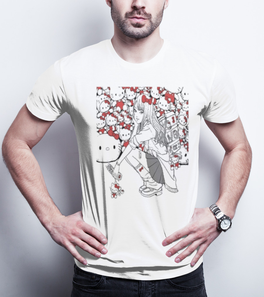 Tomie X Hello Kitty Collaboration Visual Merchandise T-Shirt