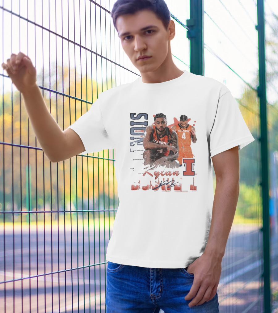 Kylan Boswell Illinois Fighting Illini 90s Signature Classic Player Collection T-Shirt