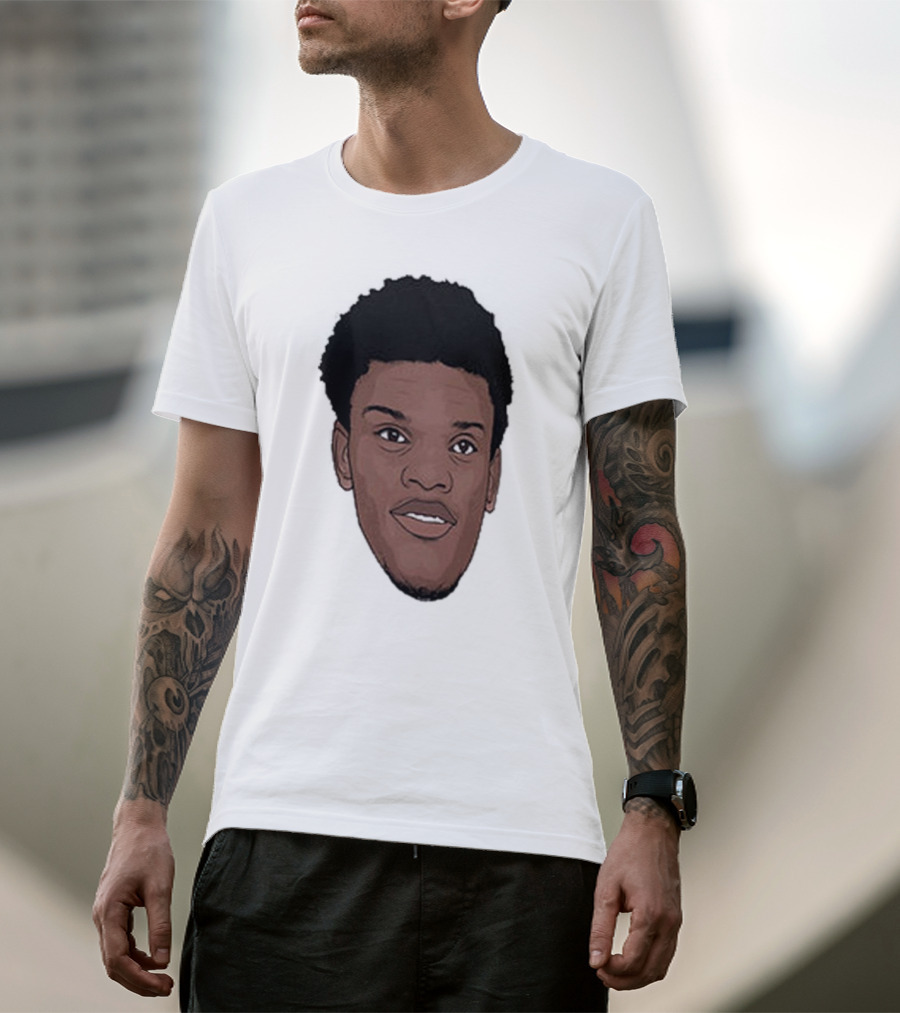 Lamar Jackson Big Head MVP Baltimore Ravens NFL T-Shirt