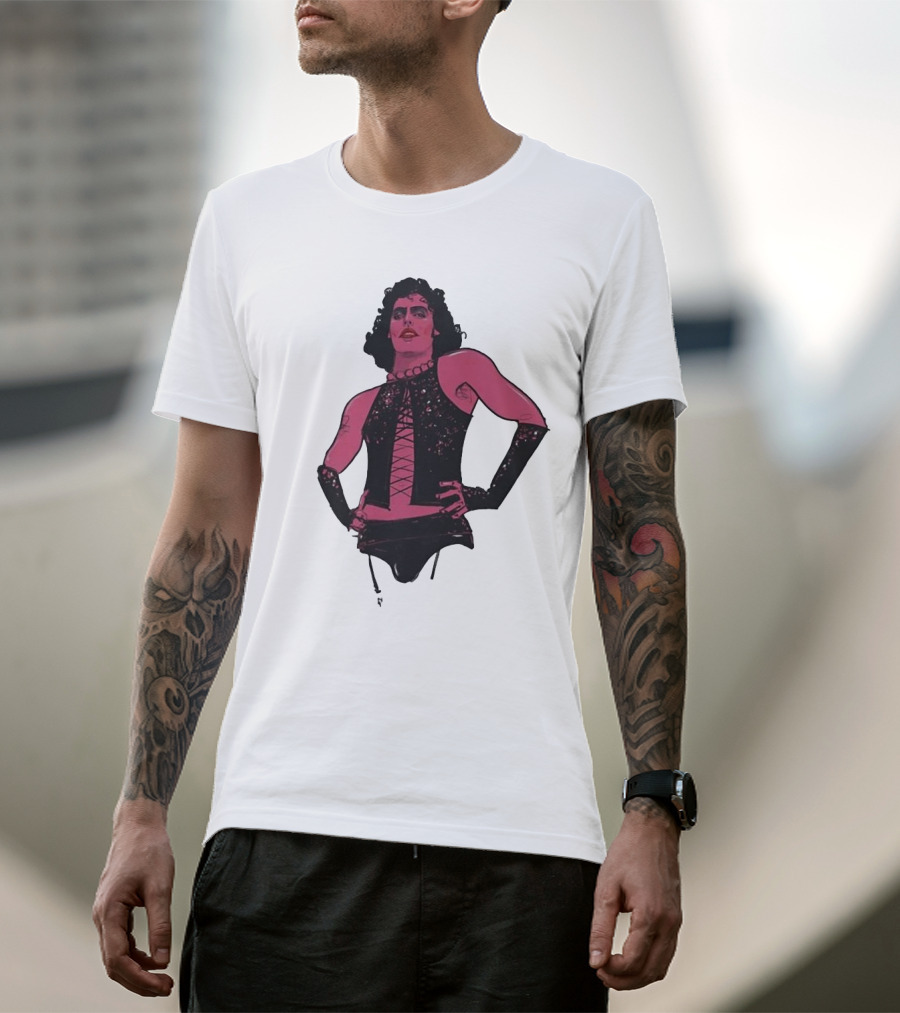 Macho Frank N Furter Rocky Horror Tim Curry Dr. Frank-N-Furter Iconic Costume Image T-Shirt
