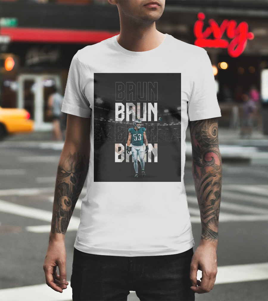 Baun Philadelphia Eagles QB Sack Go Birds Football Stadium T-Shirt