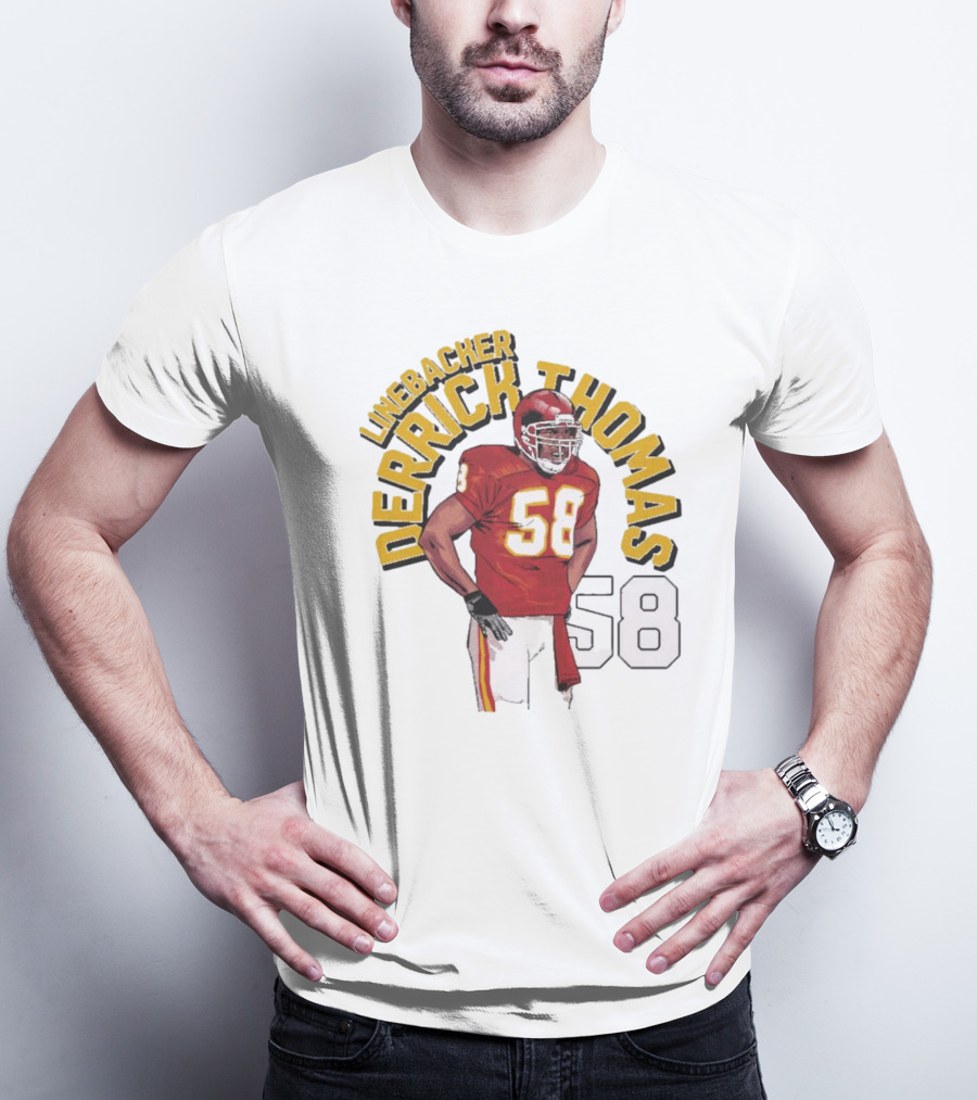 Linebacker Derrick Thomas 58 Kansas City Chiefs NFL T-Shirt