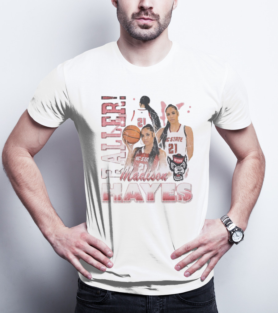 Madison Hayes NC State Wolfpack Raller 21 Retro 90s T-Shirt