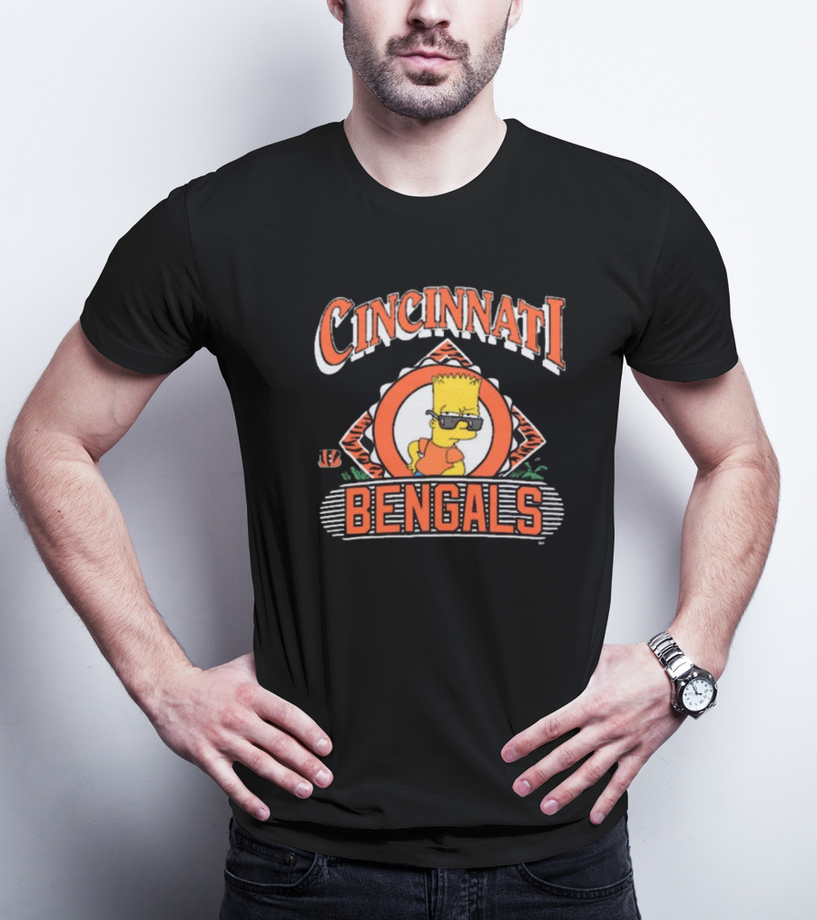 Cincinnati Bengals NFL Bart The Simpsons T-Shirt