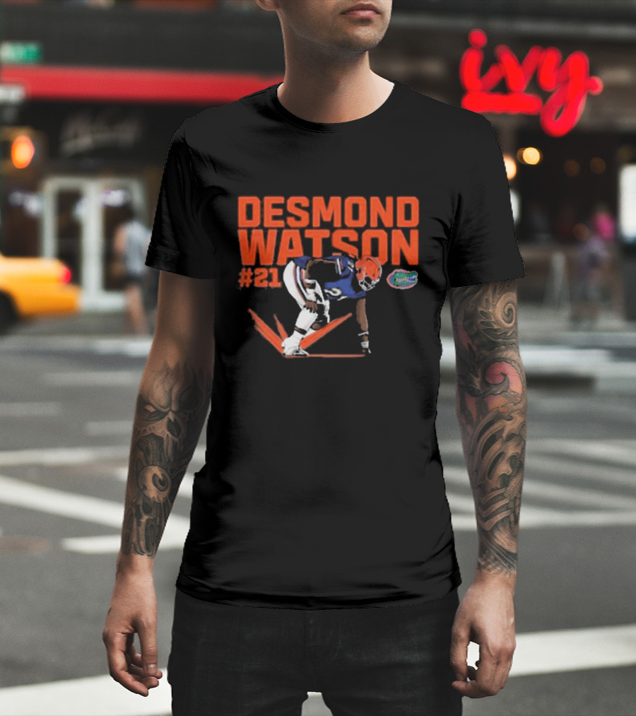Desmond Watson #21 Florida Gators NCAA Football Caricature T-Shirt