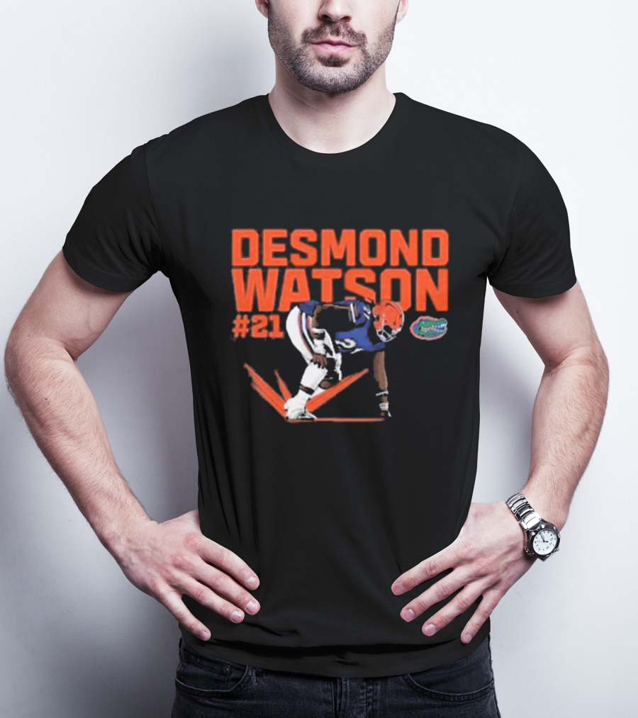 Desmond Watson #21 Florida Gators NCAA Football Caricature T-Shirt