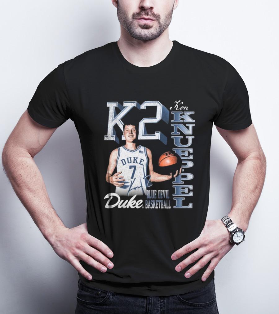 Kon Knueppel K2 Duke Blue Devils Basketball 90s Signature T-Shirt