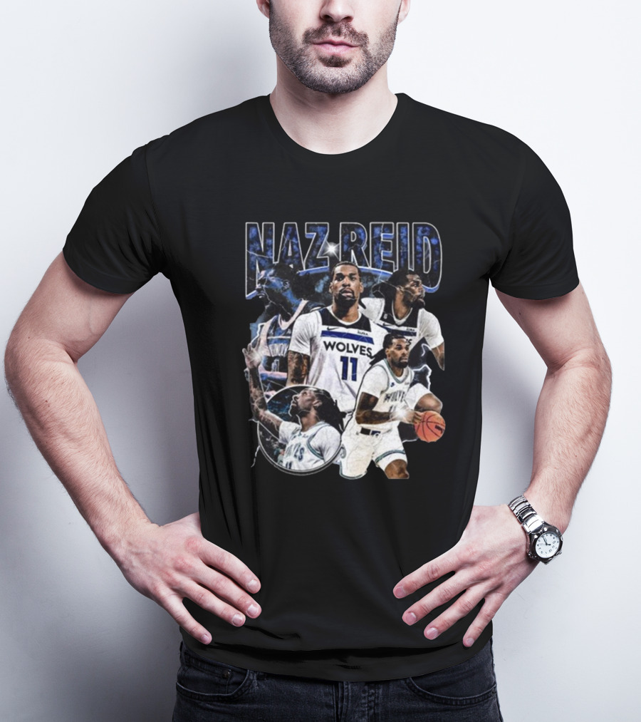 Naz Reid Minnesota Timberwolves NBA Player Collage T-Shirt