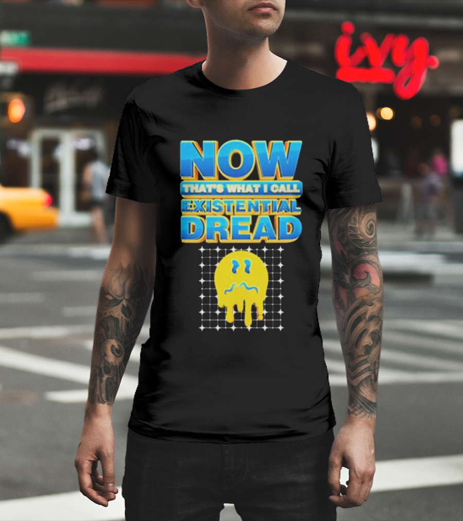 NOW That’s What I Call Existential Dread Melting Emoji Grid T-Shirt
