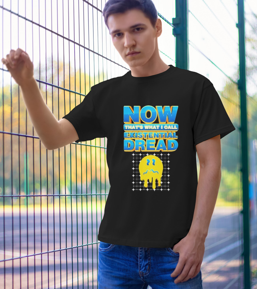NOW That’s What I Call Existential Dread Melting Emoji Grid T-Shirt