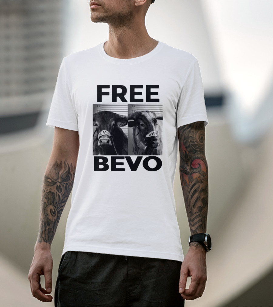 Free Bevo Mugshot Cow With Kyle Umlang T-Shirt