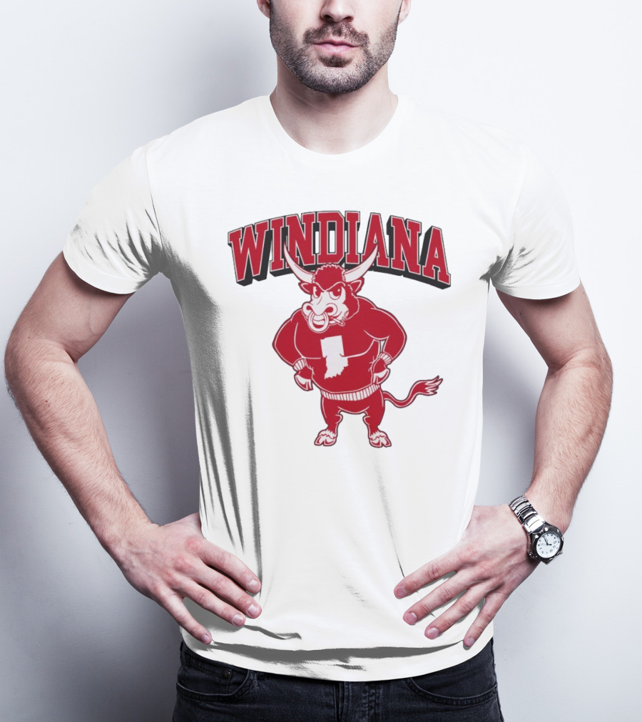Windiana Indiana Hoosiers Football Bull Mascot T-Shirt