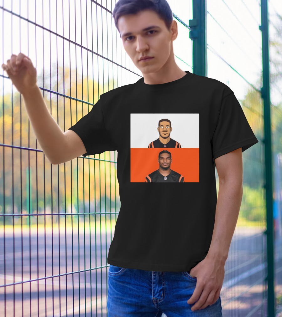 Ja’Marr Chase Cincinnati Bengals The Simpsons NFL Themed Drawing T-Shirt