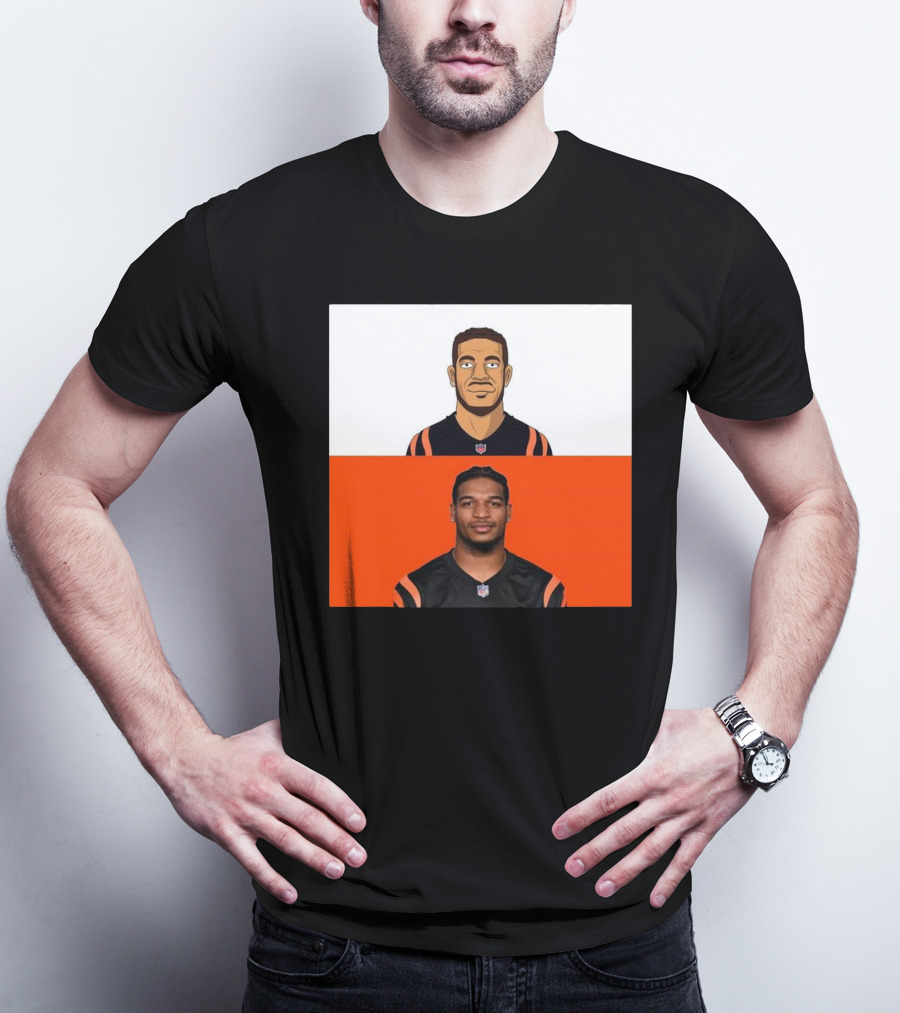 Ja’Marr Chase Cincinnati Bengals The Simpsons NFL Themed Drawing T-Shirt